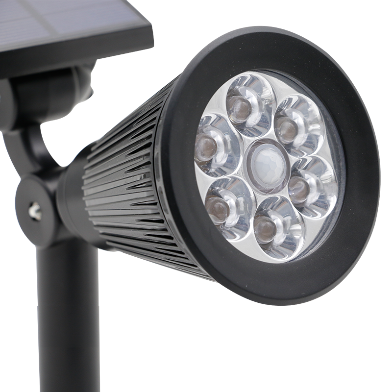 Foco solar de 2W con sensor para jardin